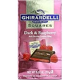 Amazon.com : GHIRARDELLI Dark Chocolate Raspberry Squares, 5.32 Oz Bag ...