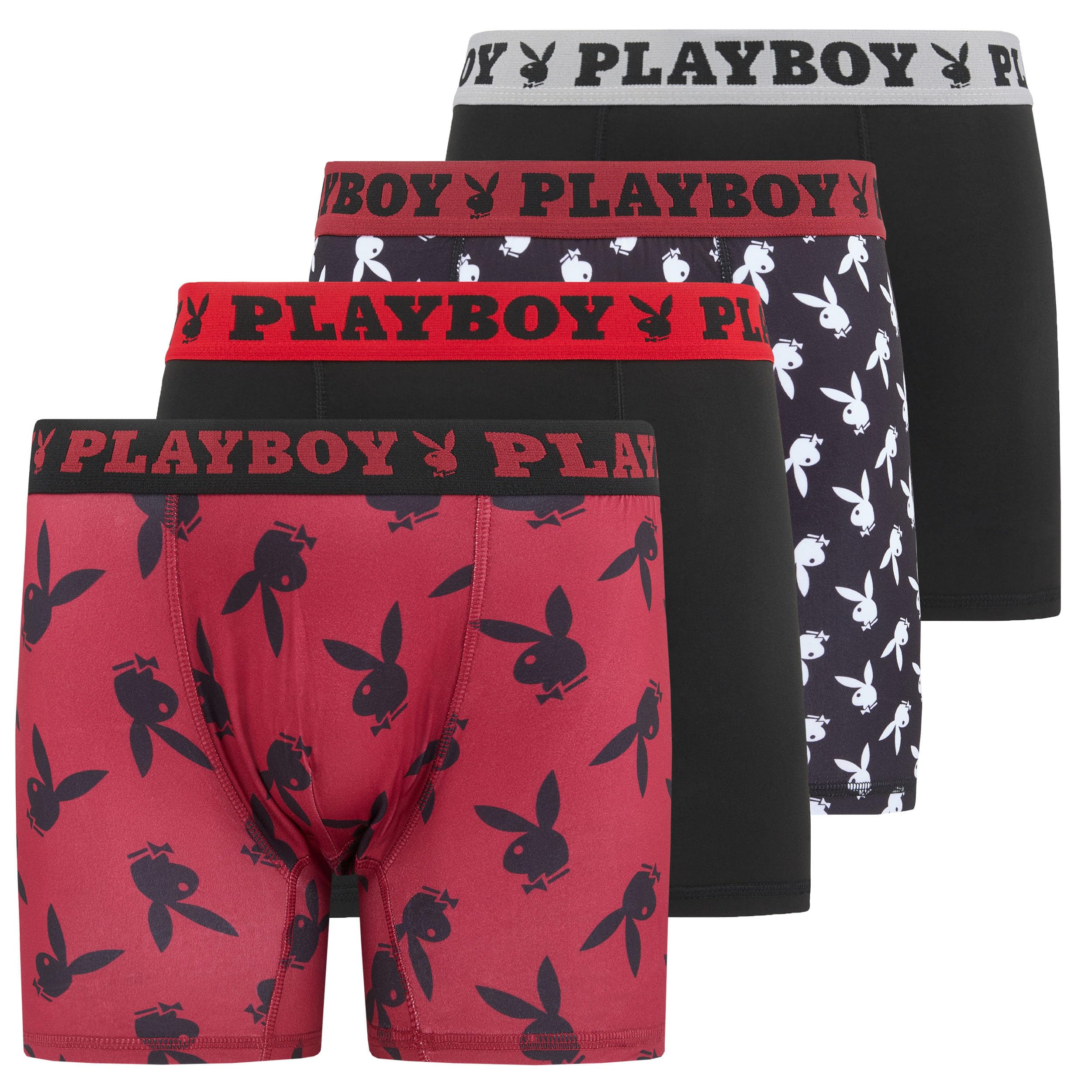 Playboy Mens Underwear 4 Pack Boxers for Men Gifts for Men Boxer Briefs ...