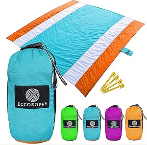 Amazon.com: ECCOSOPHY Sandproof Beach Blanket - Oversized Sand Free ...