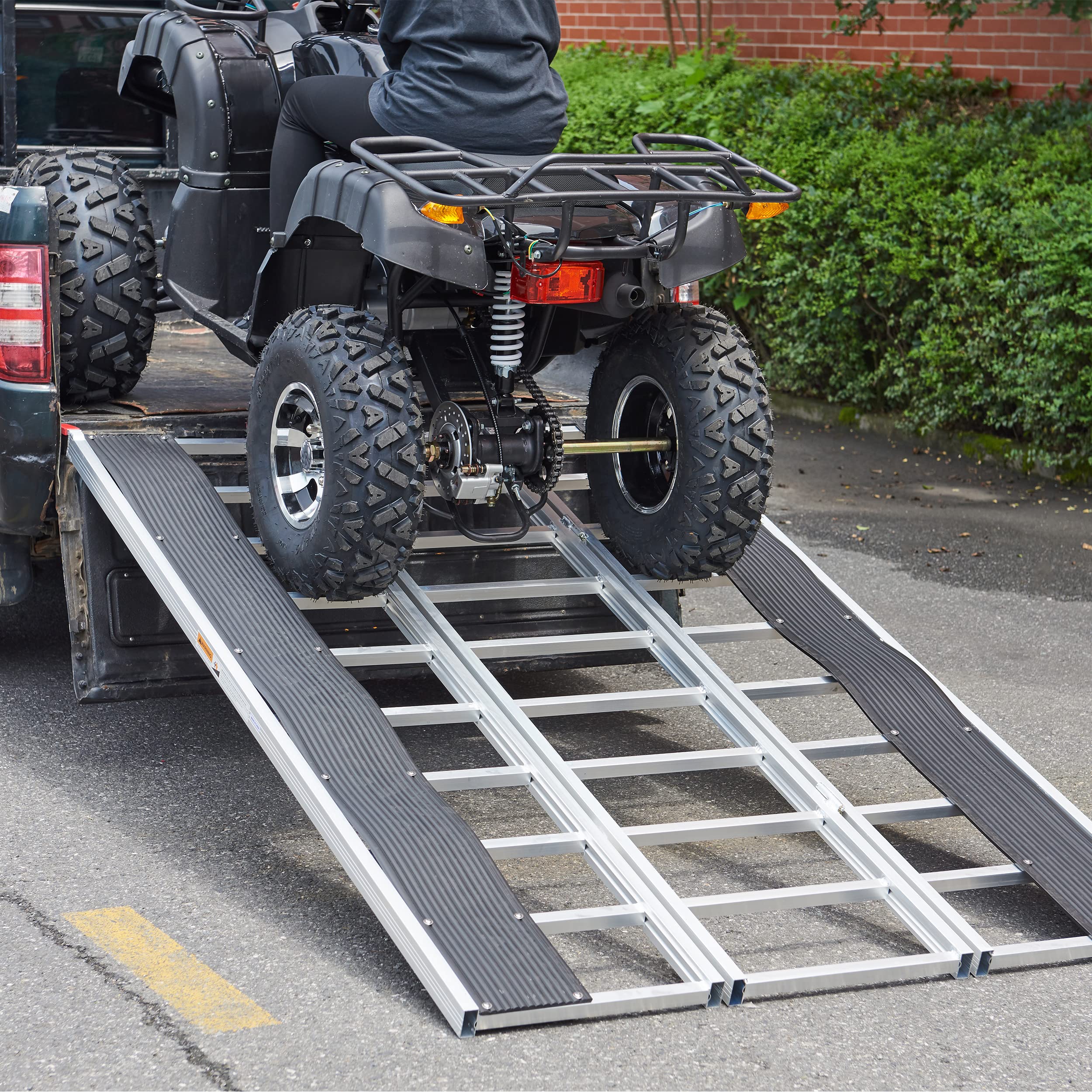 TaiH Leo Tri-Fold Snowmobile Ramp, 85" L x 54" W Snowmobile Loading ...