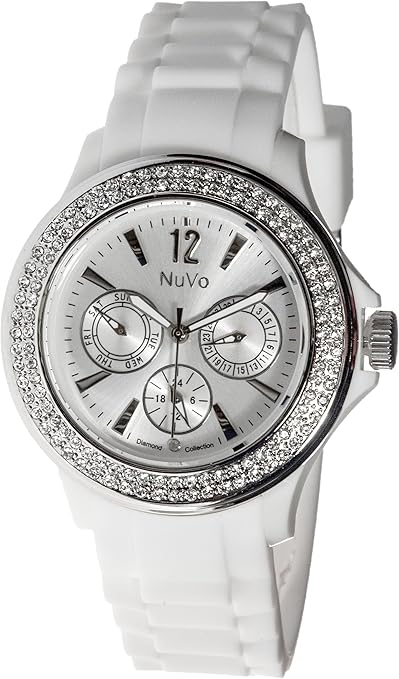Nuvo - NU135 - Montre Femme - Quartz - Analogique - Bracelet Silicone ...