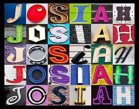 Amazon.com: JOSIAH Personalized Name Poster Using Sign Letters (11"x14 ...