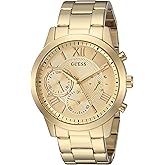 Amazon.com: GUESS Classic Slim Gold-Tone Stainless Steel Bracelet Watch ...