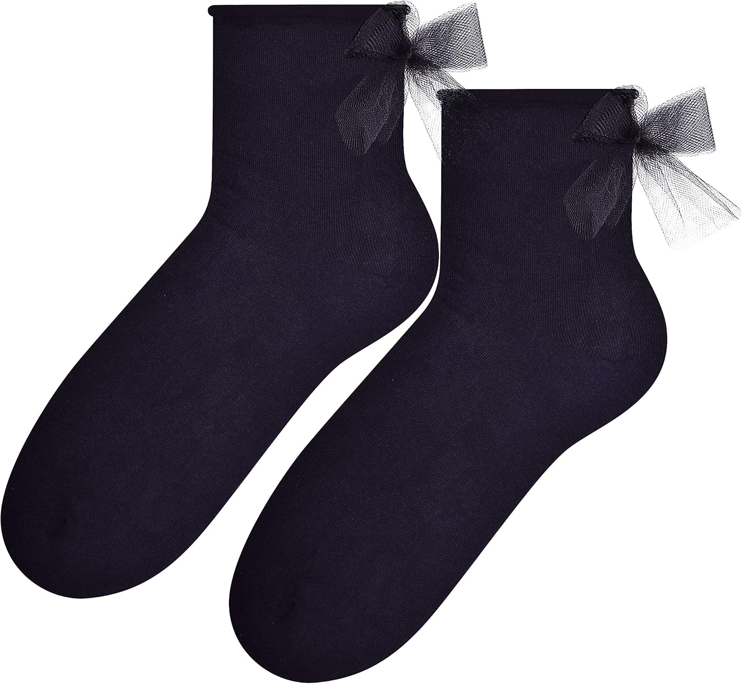 Steven Calcetines de algodón elegantes para mujer con acabado, lazo ...