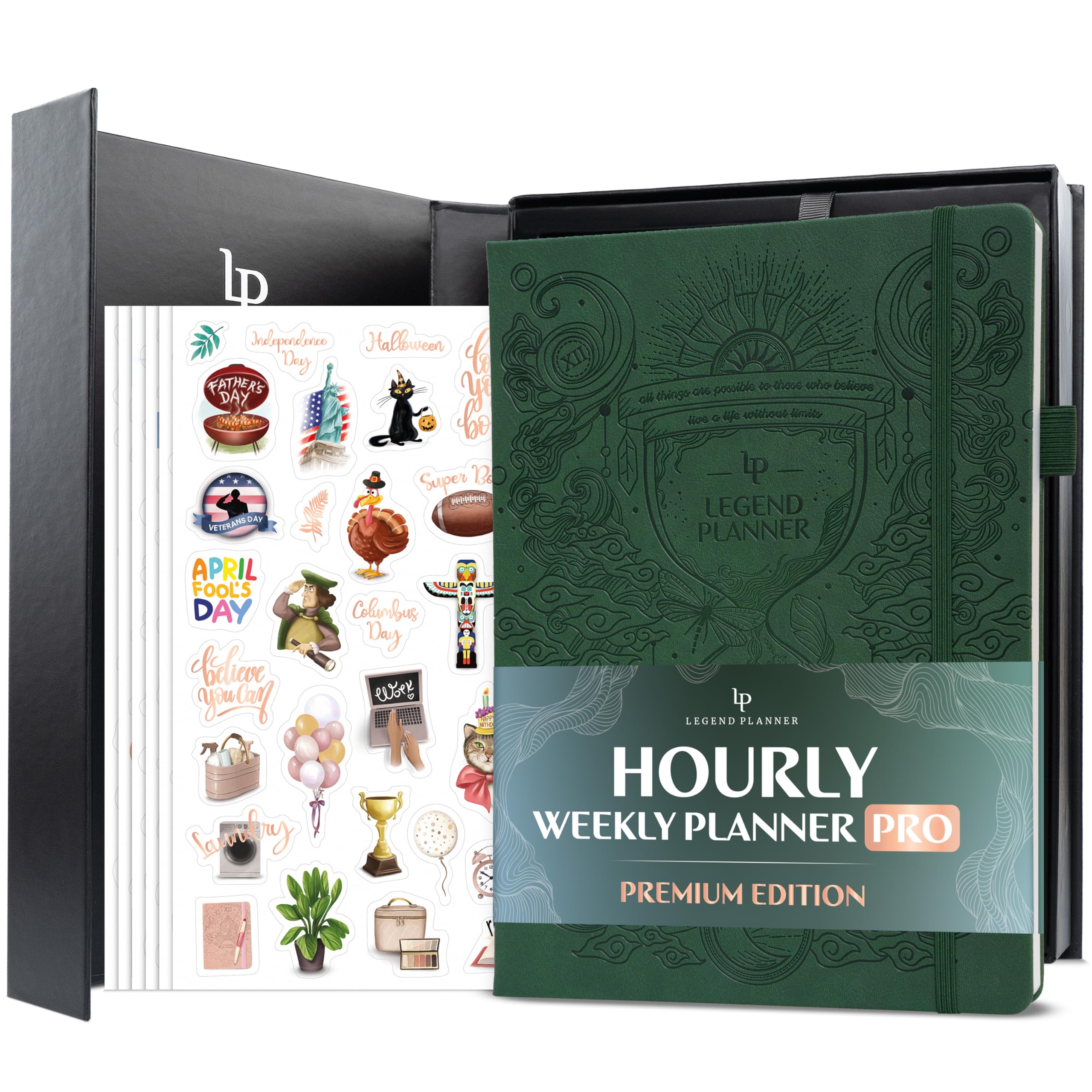 Legend Hourly Planner PRO Premium – Large Undated Schedule Planner with ...