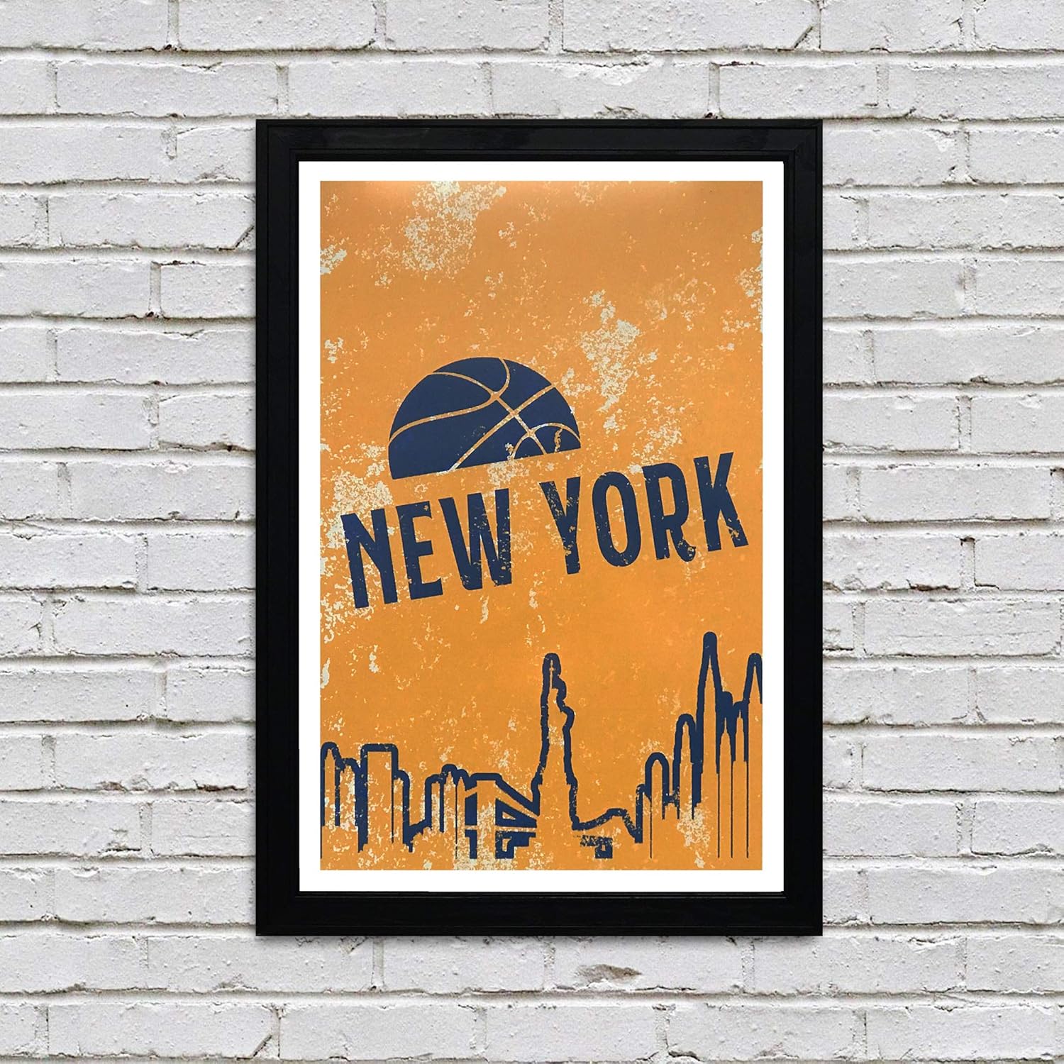 Amazon.com: Vintage New York Knicks Pro Basketball Art Print/Poster ...