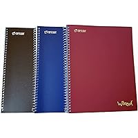 Amazon.com : Top Flight Wired 3-Subject Wirebound Notebook (Pack of 3 ...