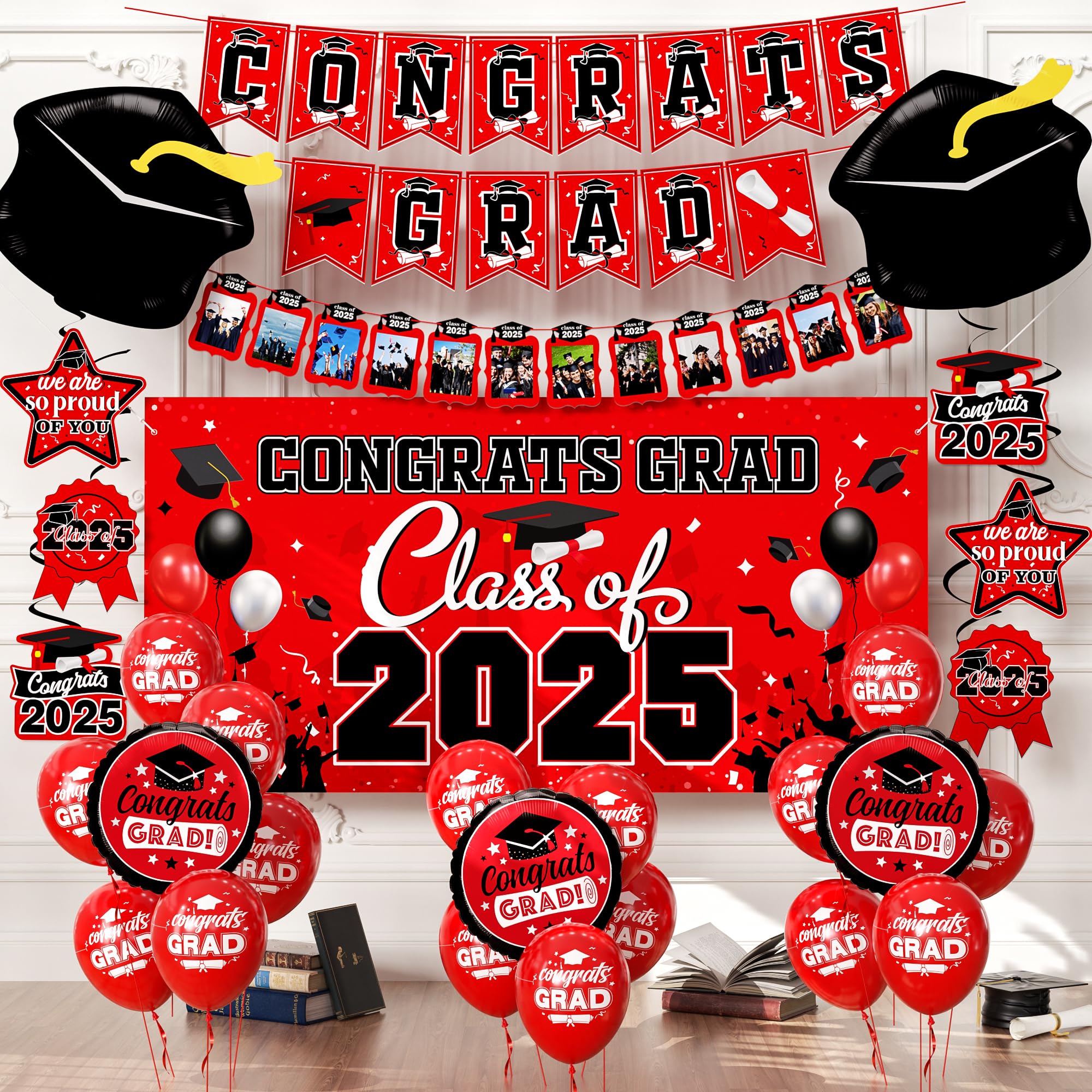 Graduation decorations class of 2025,graduation backdrop sign,Congrats ...