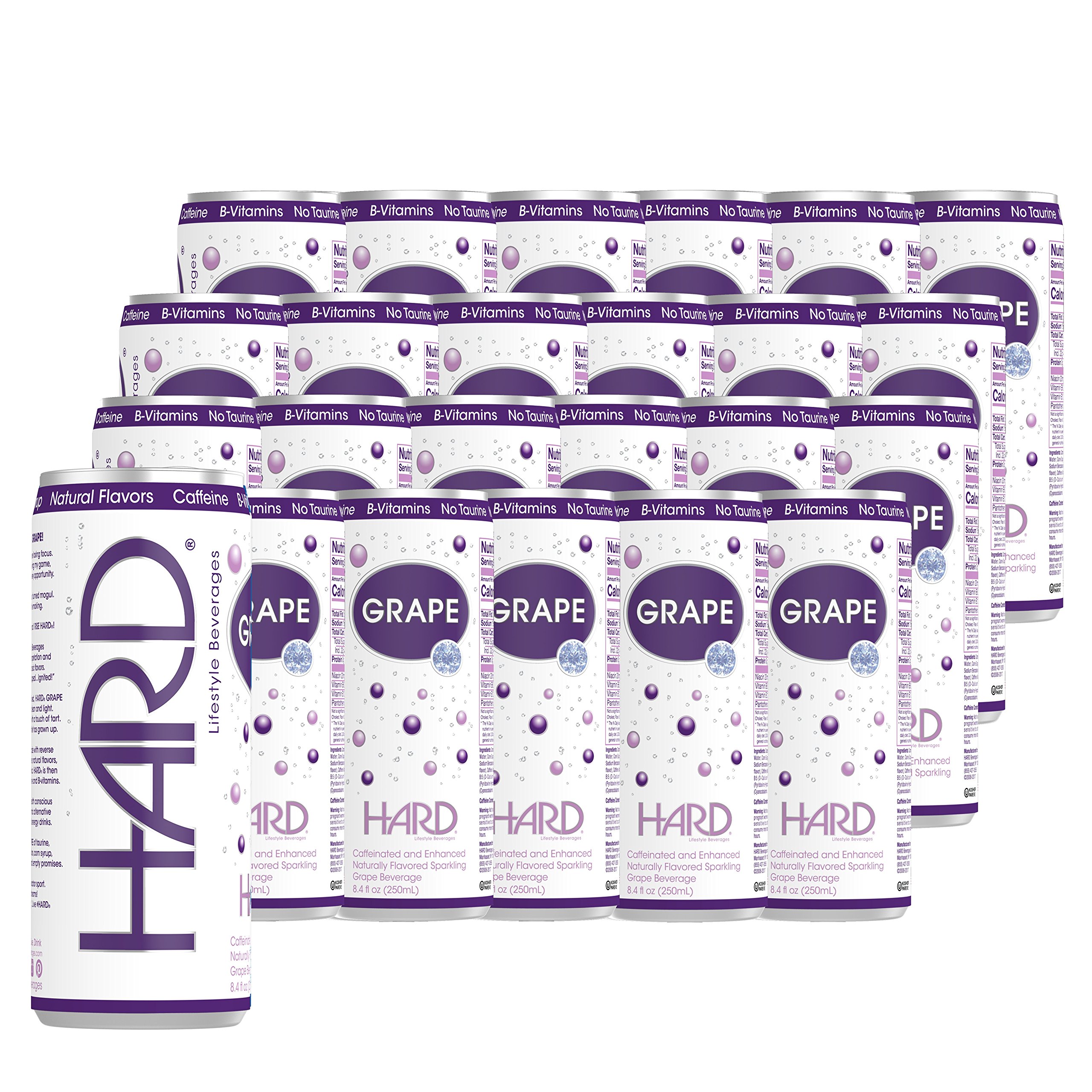 Amazon.com : HARD TONIC 24 Pack Caffeinated Low Calorie Non-Alcoholic ...
