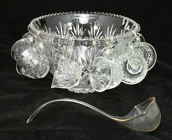 Amazon.com | 18 Piece Crystal Fruit Punch Bowl Set from Glassware By ...