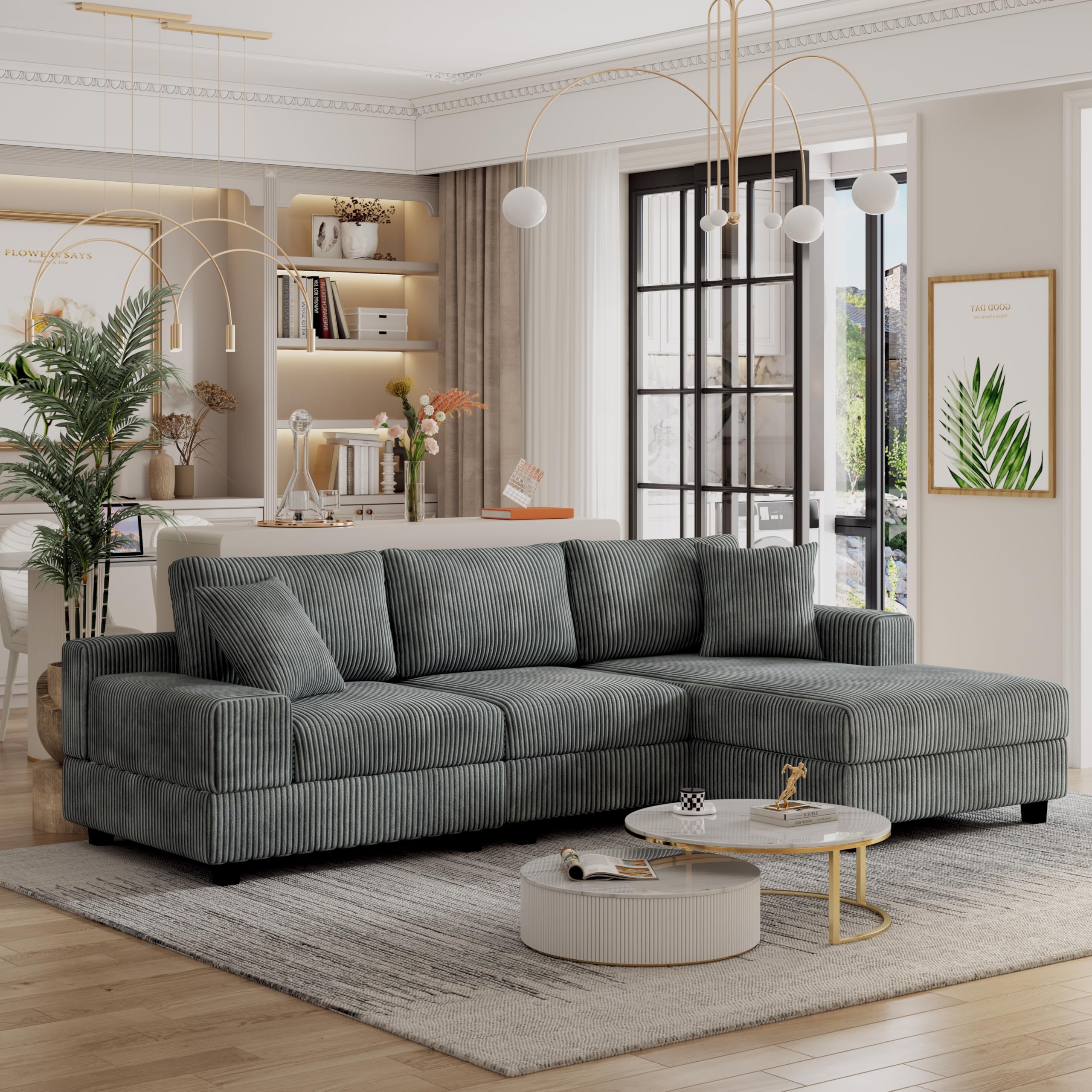 **TRUCK OR TRAILER PICKUP ONLY** L-Shaped Reversible Sectional Sofa ...