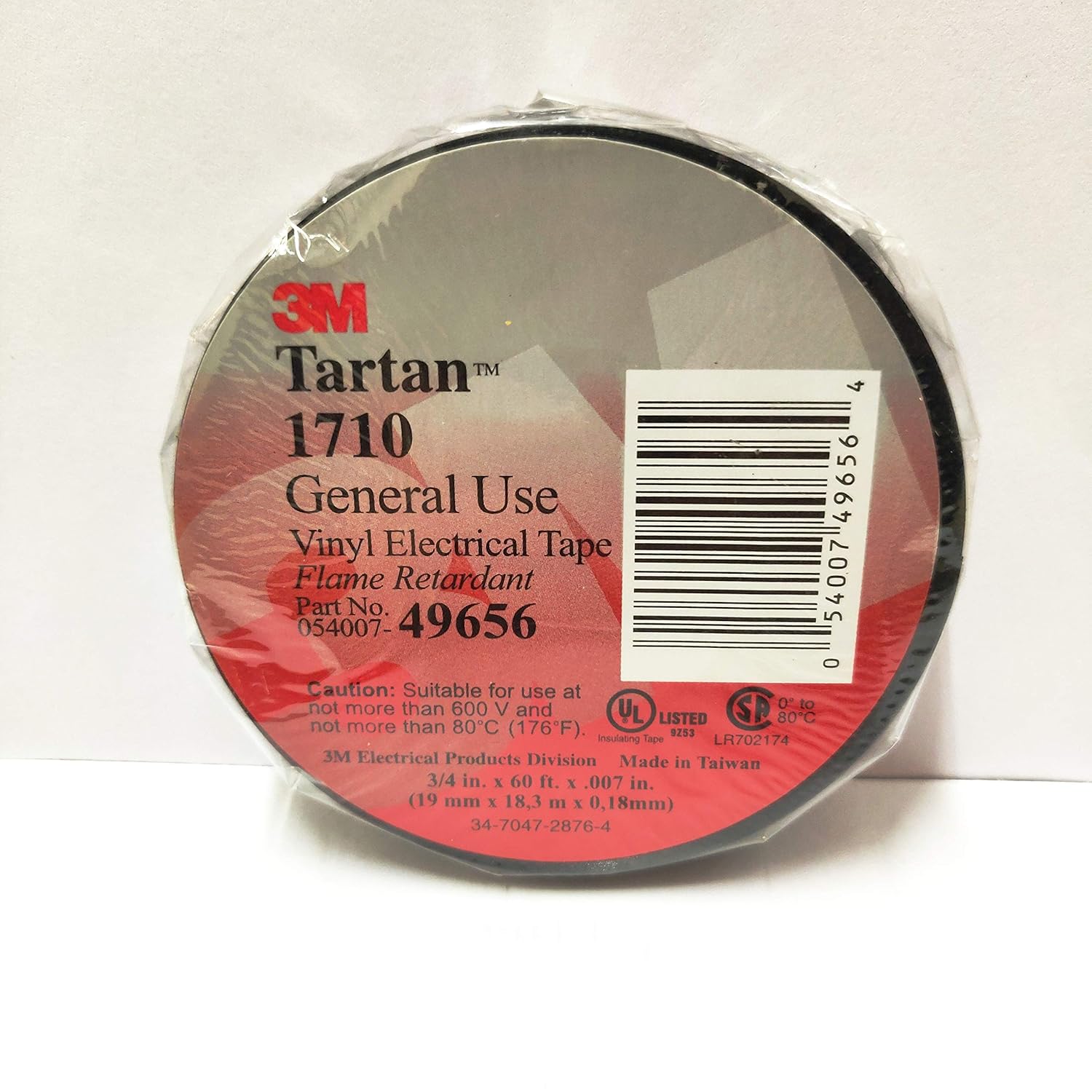 3M Tartan 1710 General Use Vinyl Electrical Tape 19MM x 60FT (Pack of 5 ...