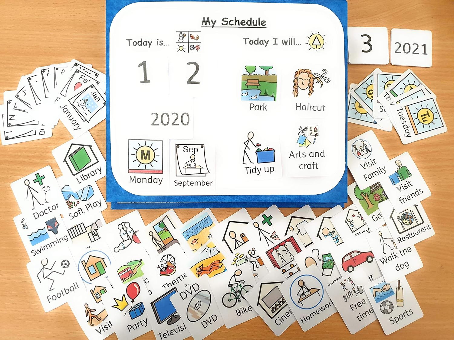 Learning Fun Resources PECS Day Planner with pictures and storage ...