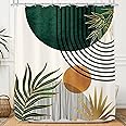 Amazon.com: KOMLLEX Mid Century Boho Shower Curtain for Bathroom Decor Abstract Modern Sun ...