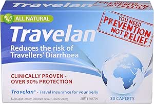 Travelan 30 caplets - helps reduce the risk of travellers' diarrhoea ...
