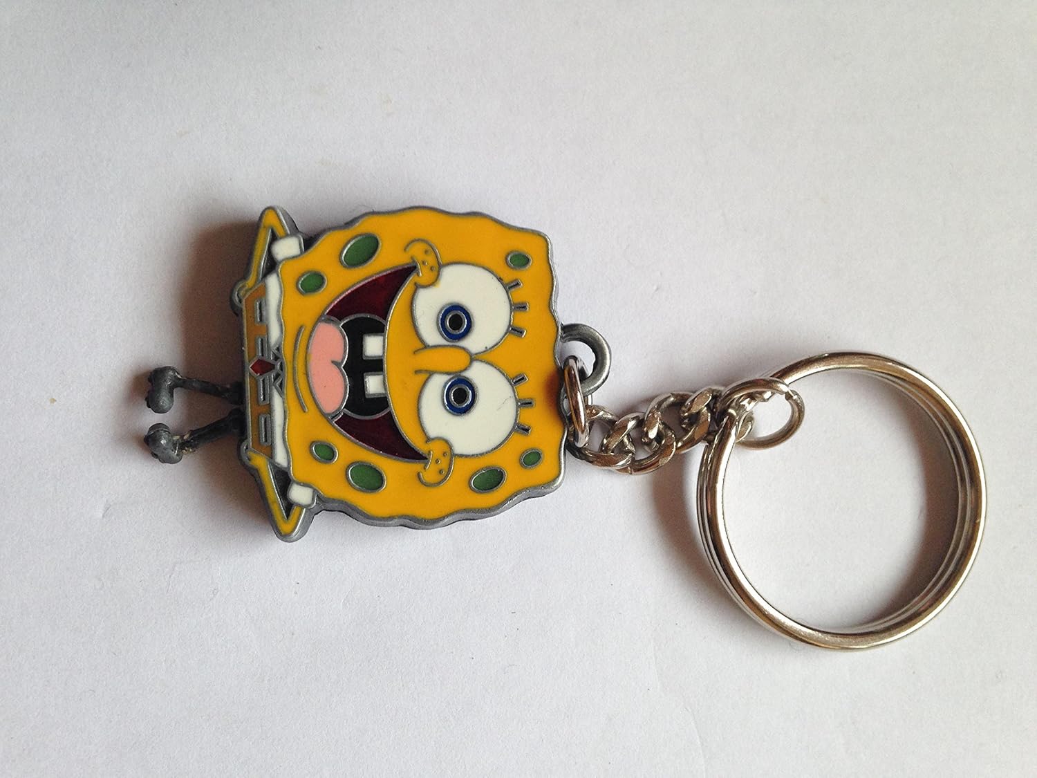 Metal Enamel Keyring Spongebob Sponge Bob - Double Sided Keyring with ...