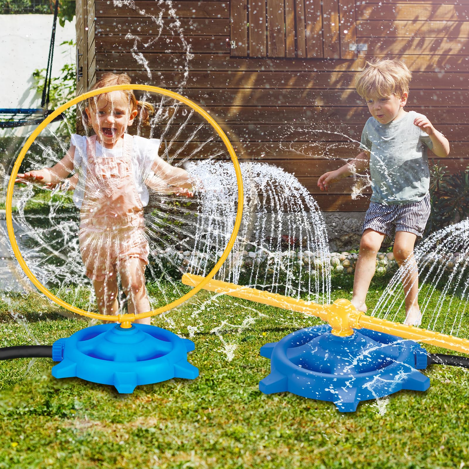 TERRAMUS 2 in 1 Water Sprinkler for Kids, Toddlers Sprinklers Toy with ...