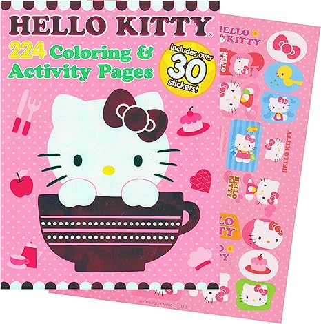 Hello Kitty Colouring & Activity Book with Stickers (224 Pages): Buy ...