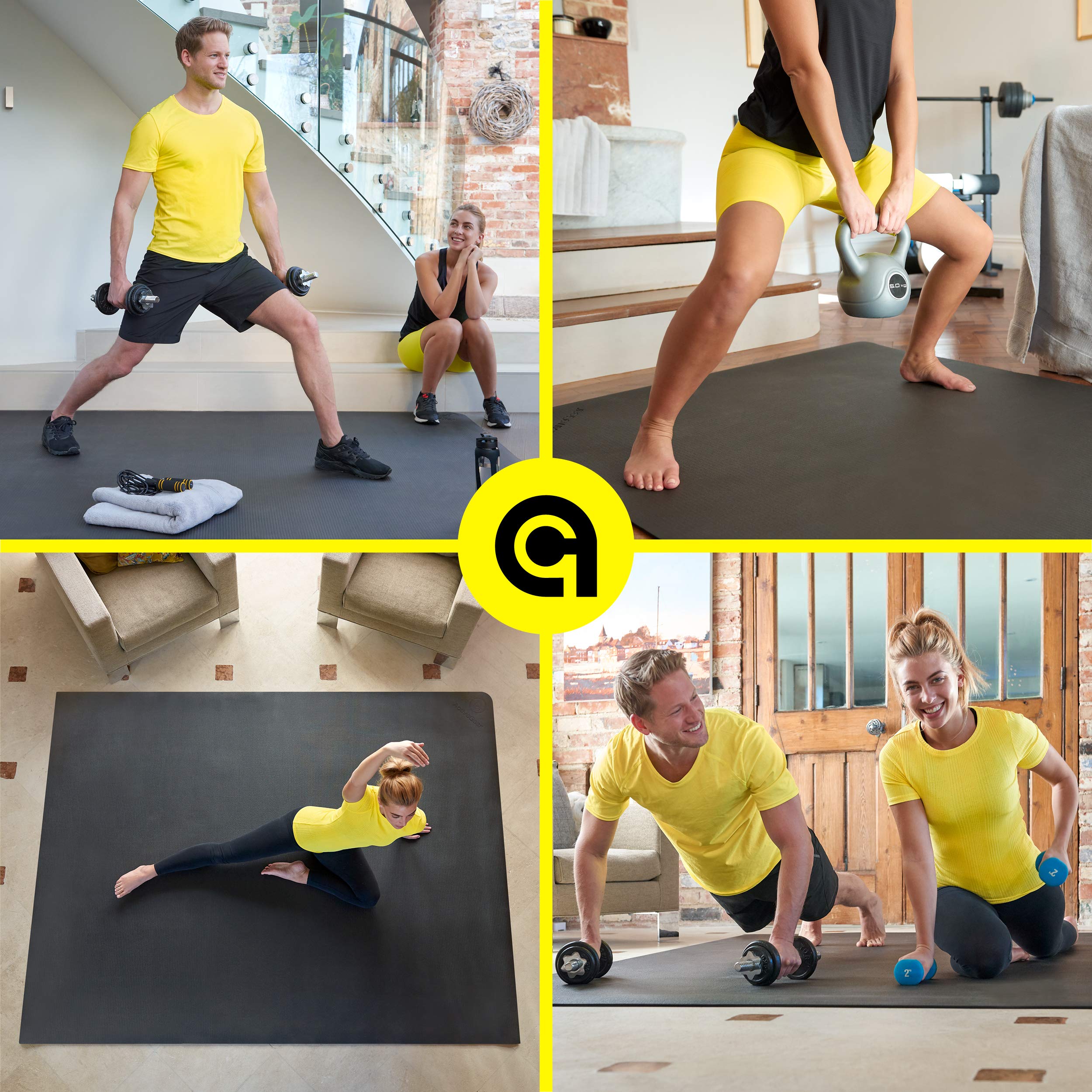 Premium Extra Large Exercise Mat 8' x 6' x 7mm | Ultra-Durable Non-Slip ...