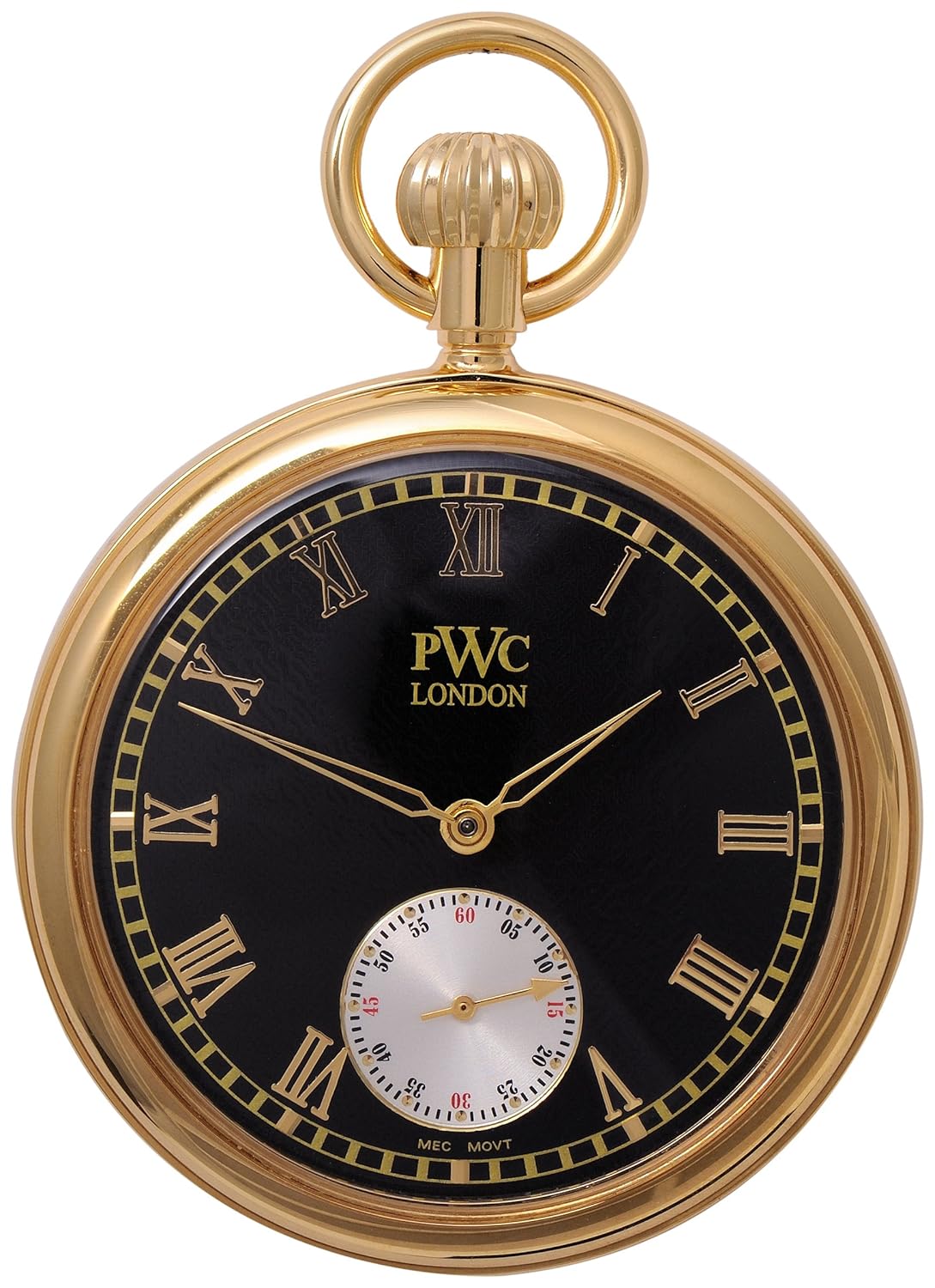 PWC London Men's Striking Poker Watch 9441 with Black Dial and Gold ...