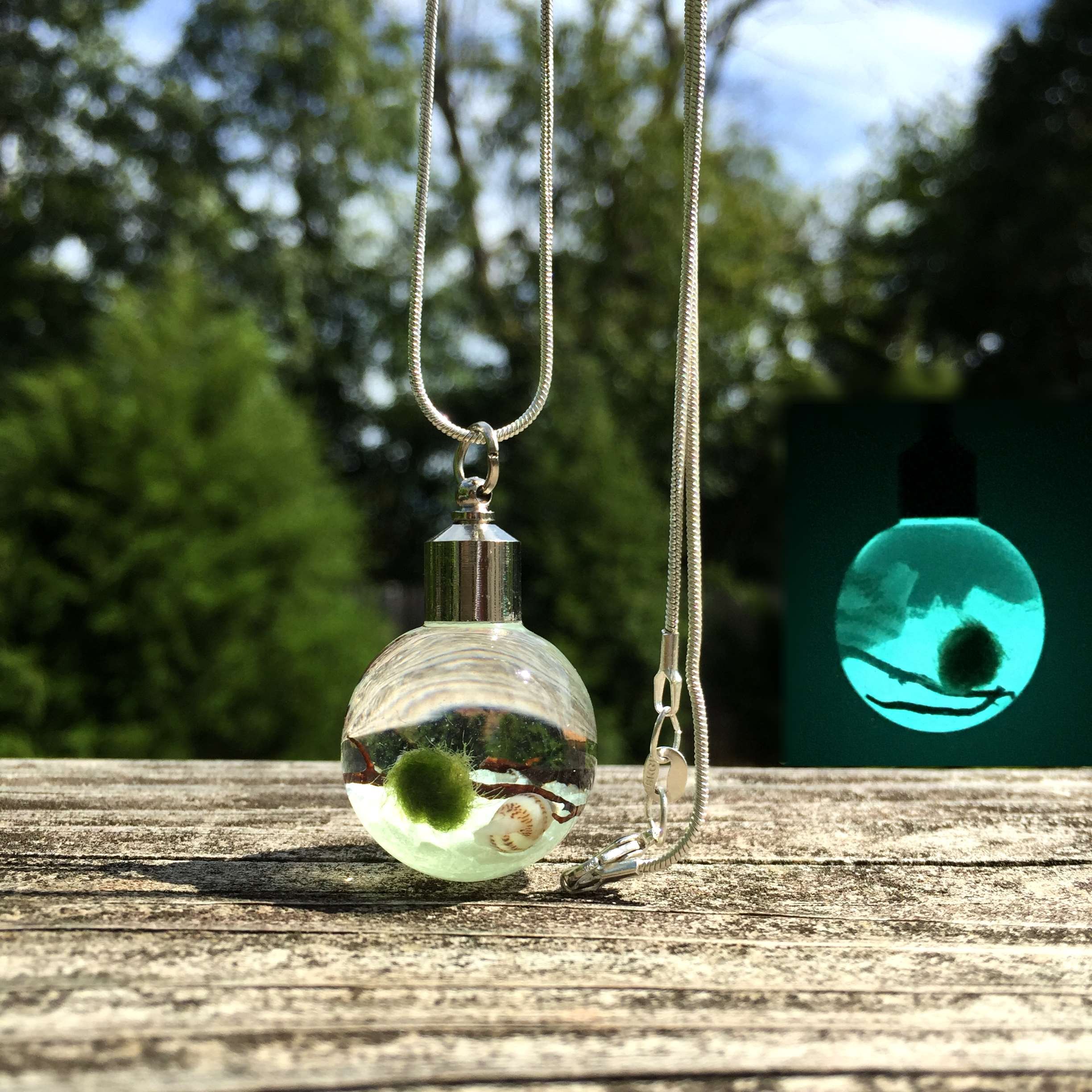 Marimo Moss Ball Necklace