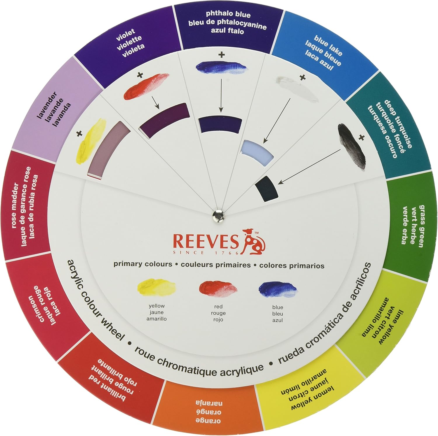 Reeves, Ruota cromatica colori acrilici: Amazon.it: Casa e cucina