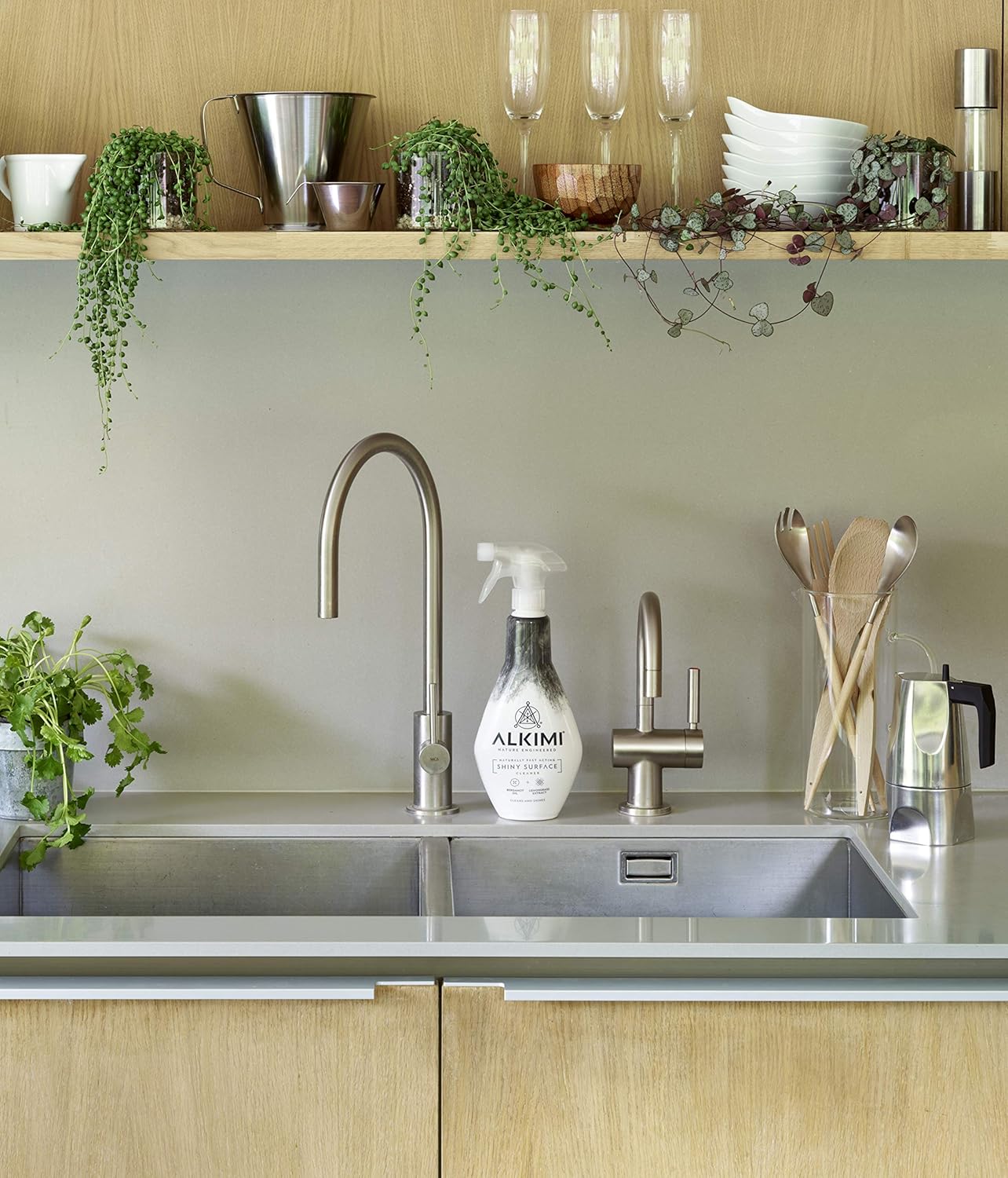 ALKIMI Shiny Surface Cleaner with Bergamot Oil and Lemongrass 500ml ...