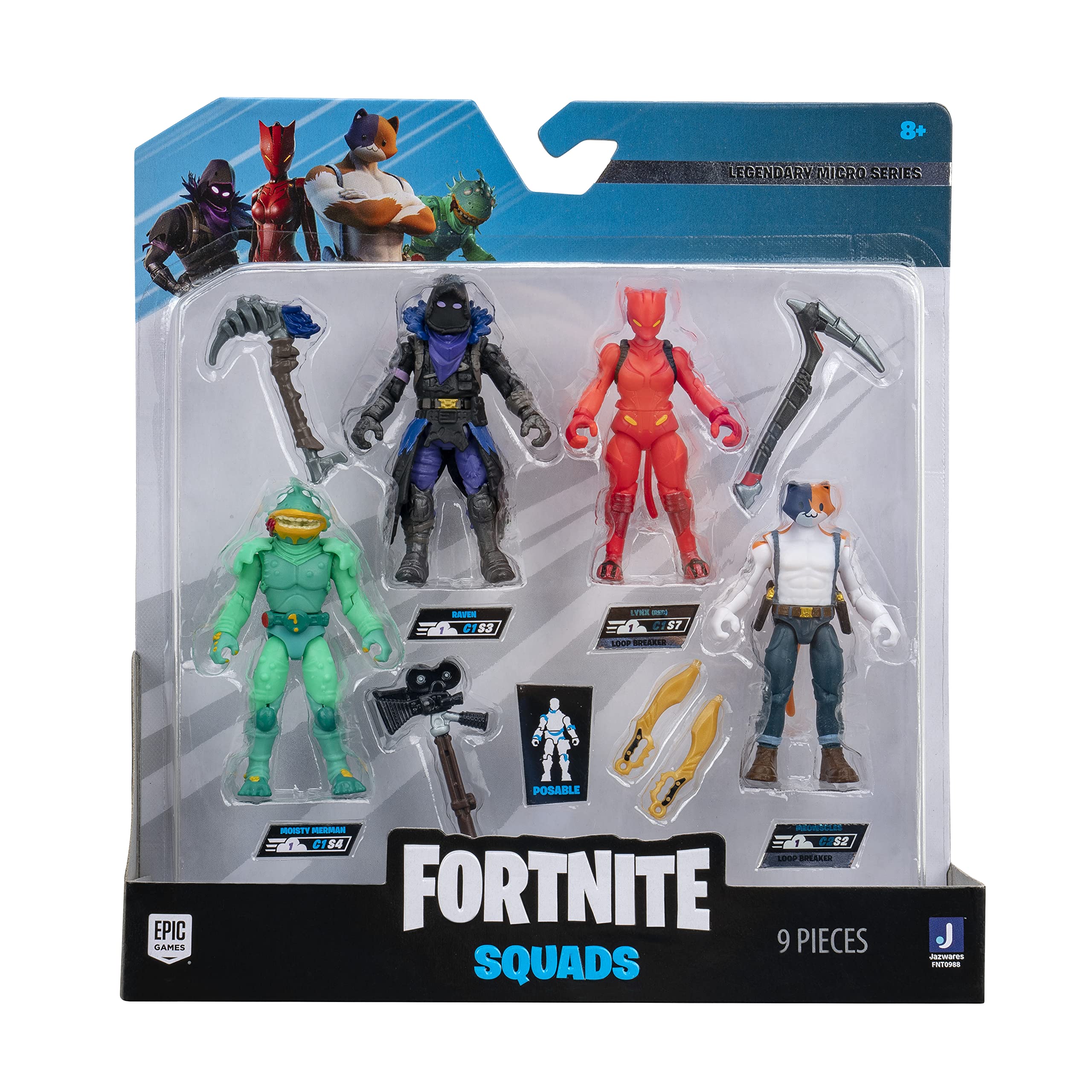 Mua Fortnite FNT0988 FNT - 4 Figure Pack (Micro Legendary Series) (Squad Mode) (C1S3), Multi ...