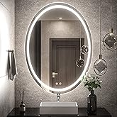 Amazon.com - Hans& Alice LED Wall Mounted Backlit Mirror, Bathroom ...