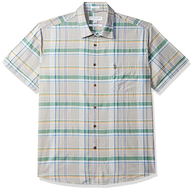 Buy US Polo Association Men's Checkered Regular fit Casual Shirt at ...