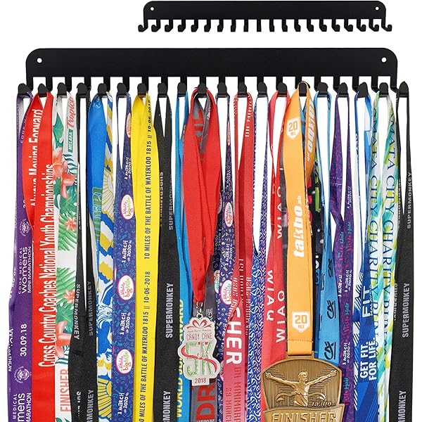 Metal Medal Holder With Hooks 4-Pack Metal - Sports Award Display With ...