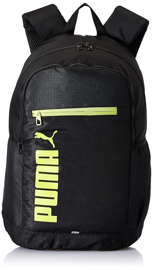 Buy Puma unisex-adult PUMA Casual Backpack IND III Puma Black-Lime ...