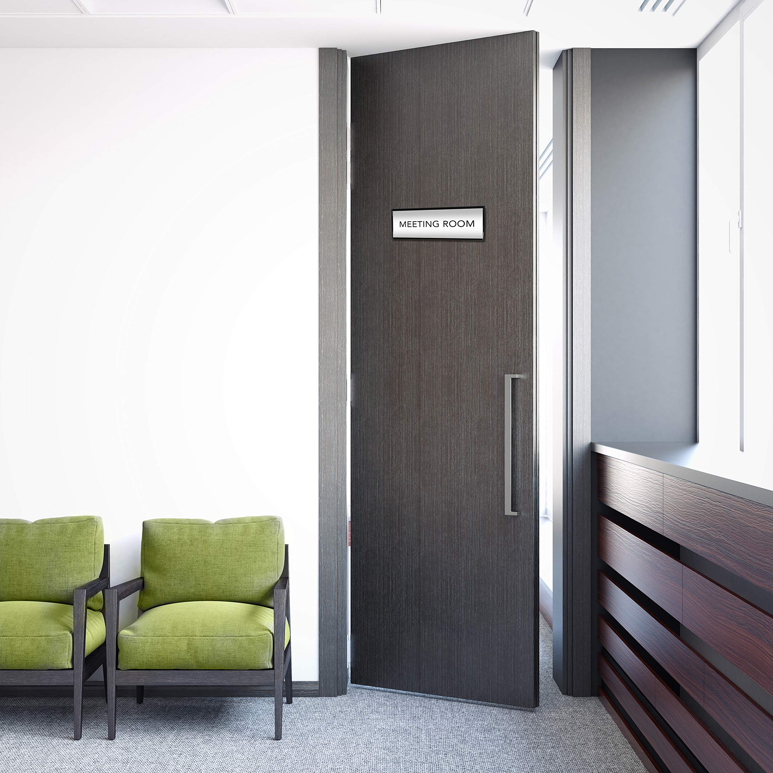Mua Set of 6 –Sturdy & Elegant Black Aluminum Wall Mount Name Plate ...