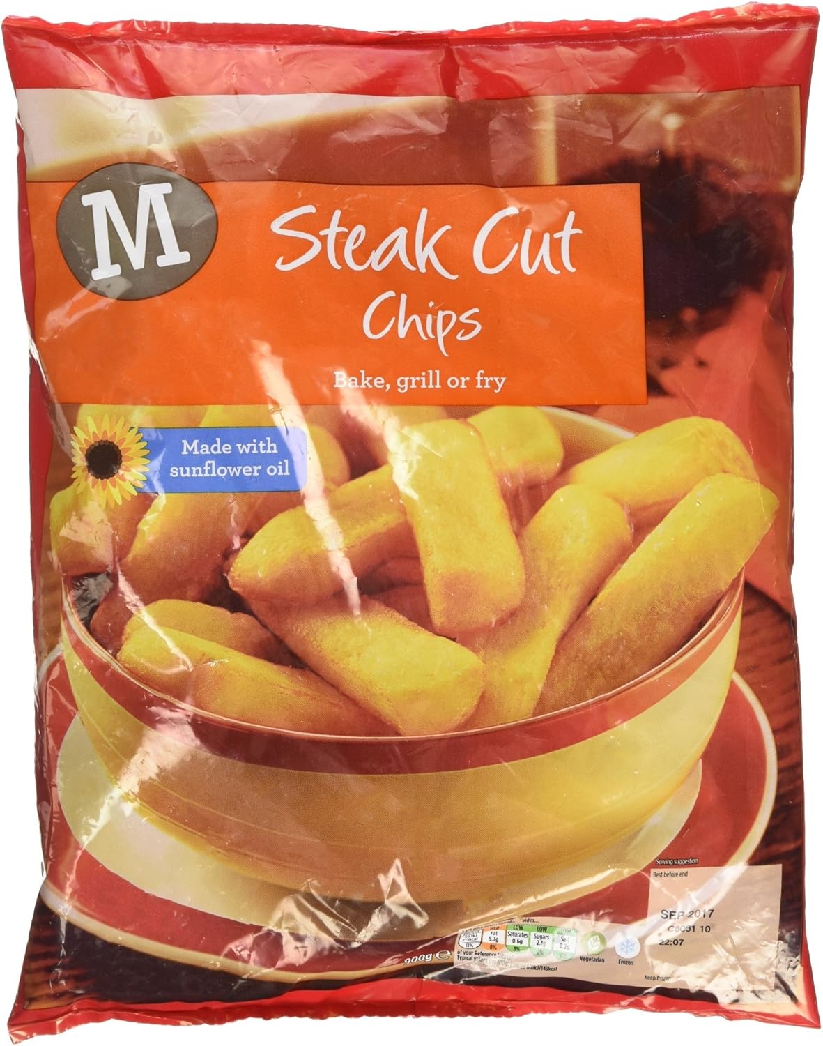 Morrisons Steak Cut Chips, 900g (Frozen): Amazon.co.uk: Grocery