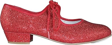 Girls/children's Red Glitter Tap Shoes - Low Heel - sizes 5 junior to 5 ...