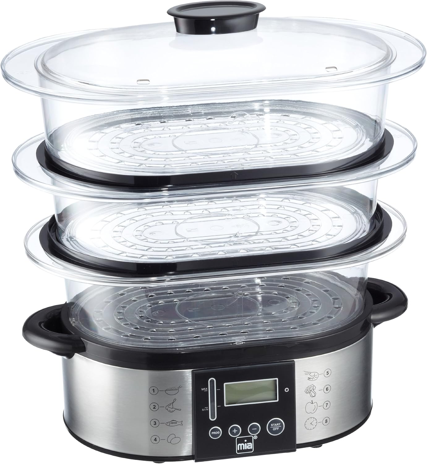 Amazon.de: Mia DG 0332 Edelstahl-Dampfgarer mit digitaler Steuerung