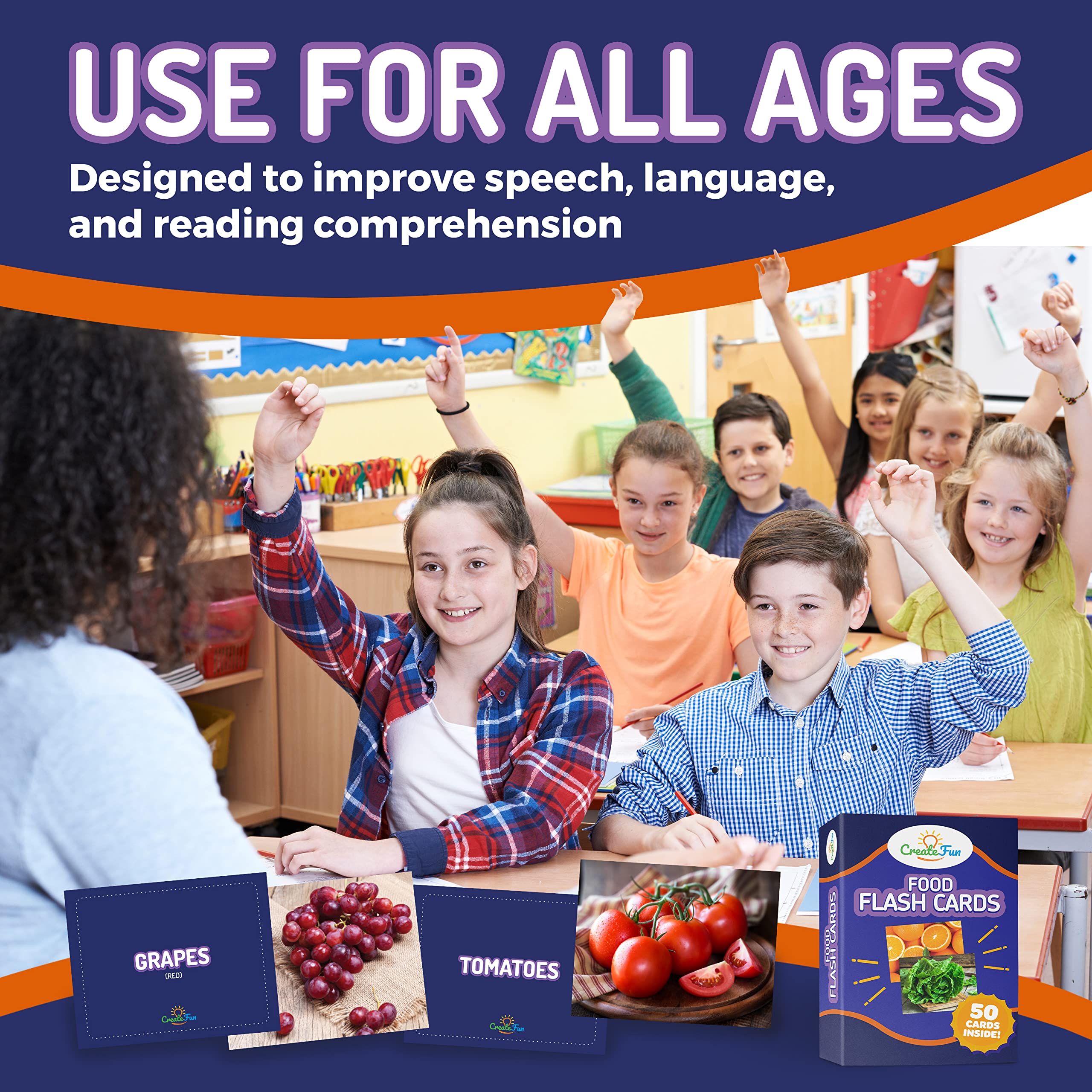 Mua 50 Food Double Sided Flash Cards - Nutritious Fruits, Heathly ...