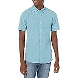 Amazon.com: Goodthreads Men's Slim-Fit Short-Sleeve Printed Poplin ...