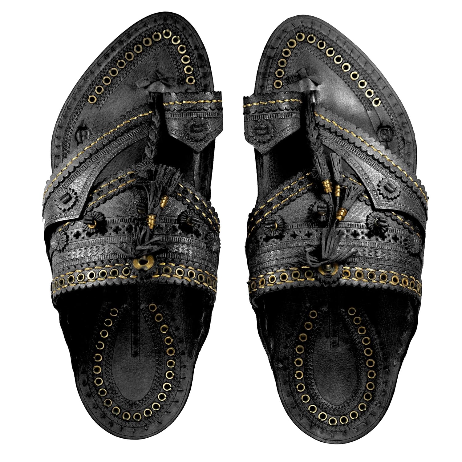 FeRus Men's Kolhapuri Chappal Slippers Kolapuri Chapal Leather Chappals ...