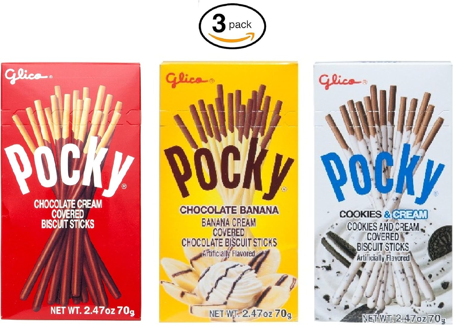 3 Variety Pack Pocky Stick - Chocolate Cream - Chocolate Banana ...