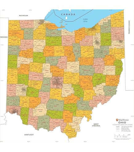 Hamilton County Zip Code Map Amazon.com : Hamilton County, Ohio Zip