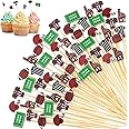 Amazon.com | Aodaer 200 Pieces Football Toothpicks 5.12 Inch Football ...