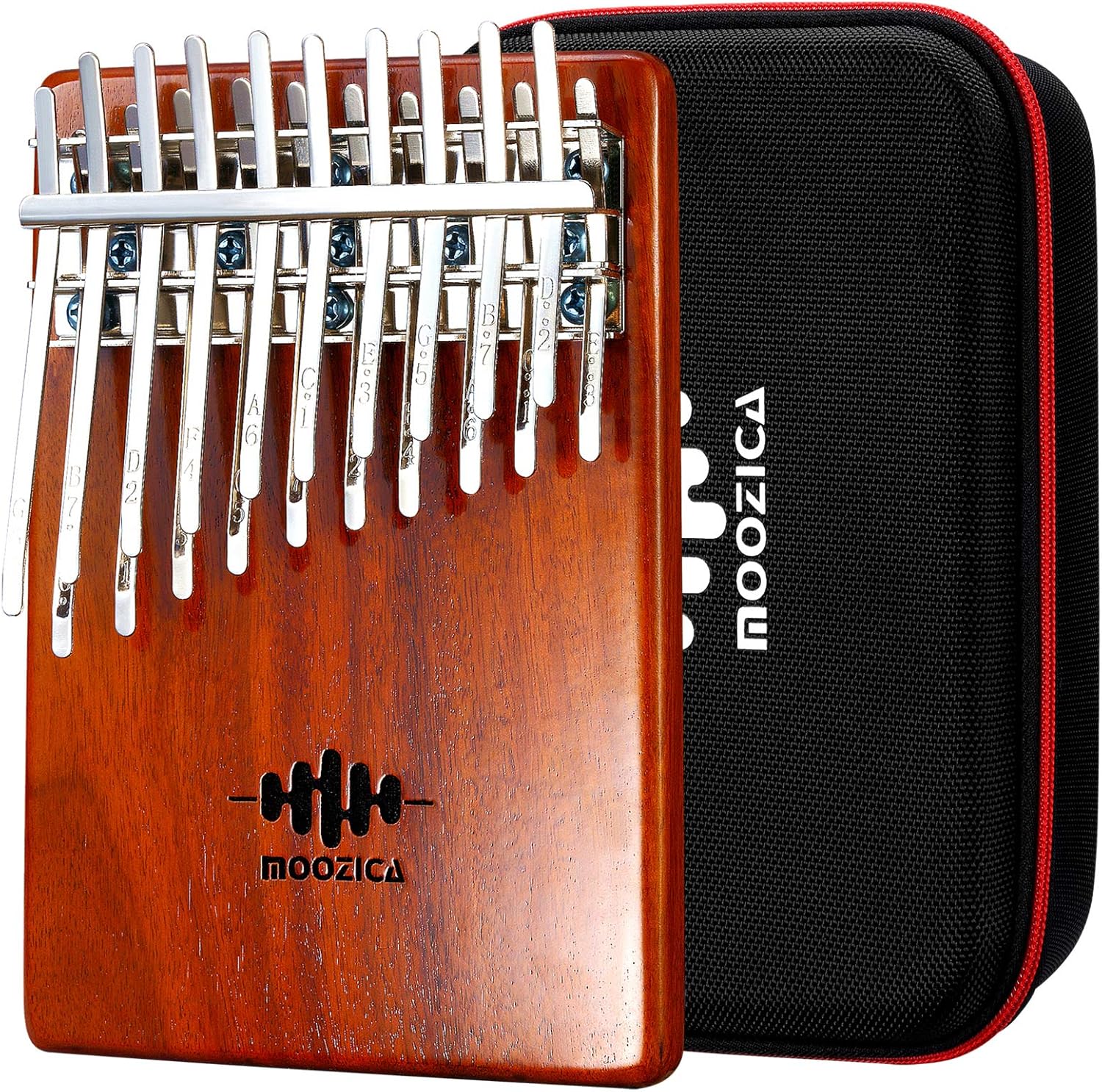 MOOZICA 20 Keys Solid Wood Kalimba, Double-layer 20 Keys Professional ...