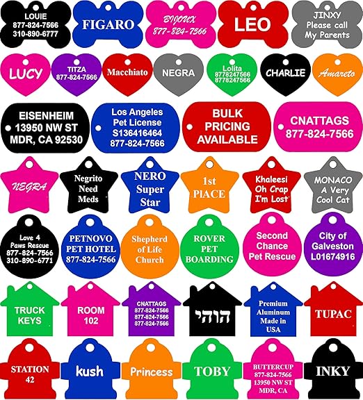 ID Tags Pet Supplies Dogs with Custom Labels and cat Labels s Round ...