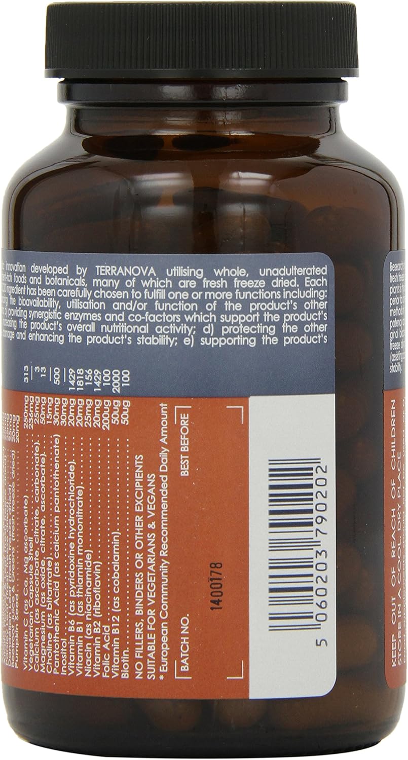 TERRANOVA B Complex With Vitamin C – 100 Vegicaps – BigaMart