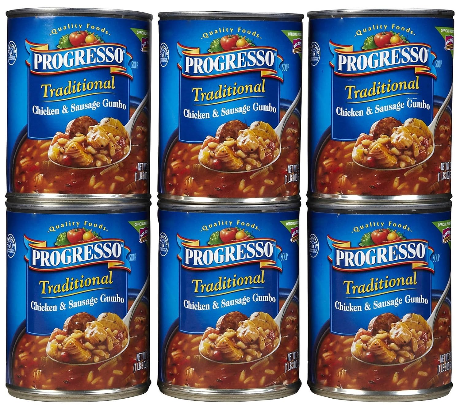 Progresso Traditional Chicken & Sausage Gumbo Soup, 19 oz, 6 pk: Amazon ...