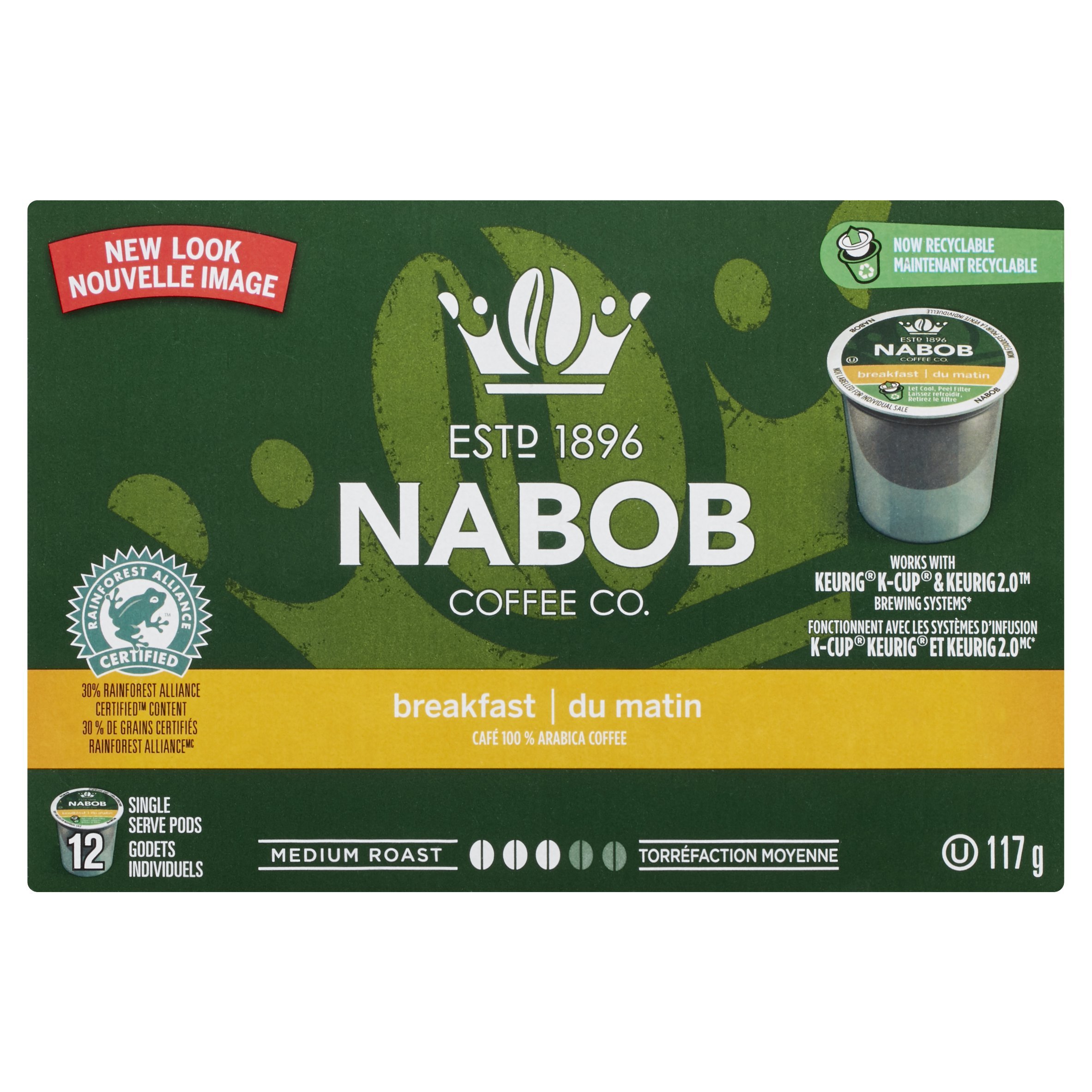Amazon.com : Nabob Ground Coffee, Tradition Medium Roast, 400 Grams/14. ...