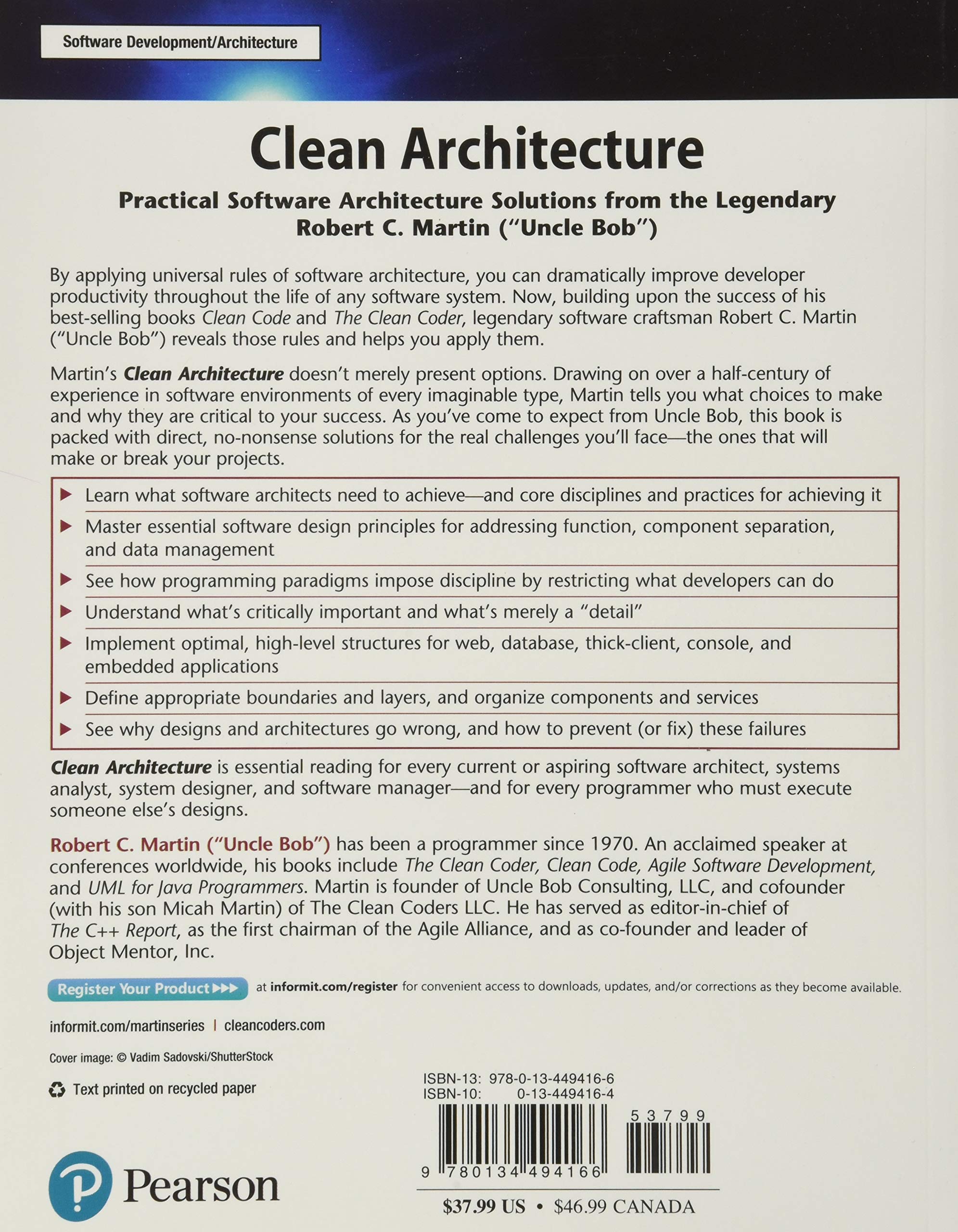 Mua Clean Architecture: A Craftsman's Guide to Software Structure and ...