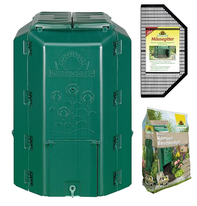 Neudorff 775 Thermokomposter DuoTherm 530 Liter mit Mäusegitter und ...