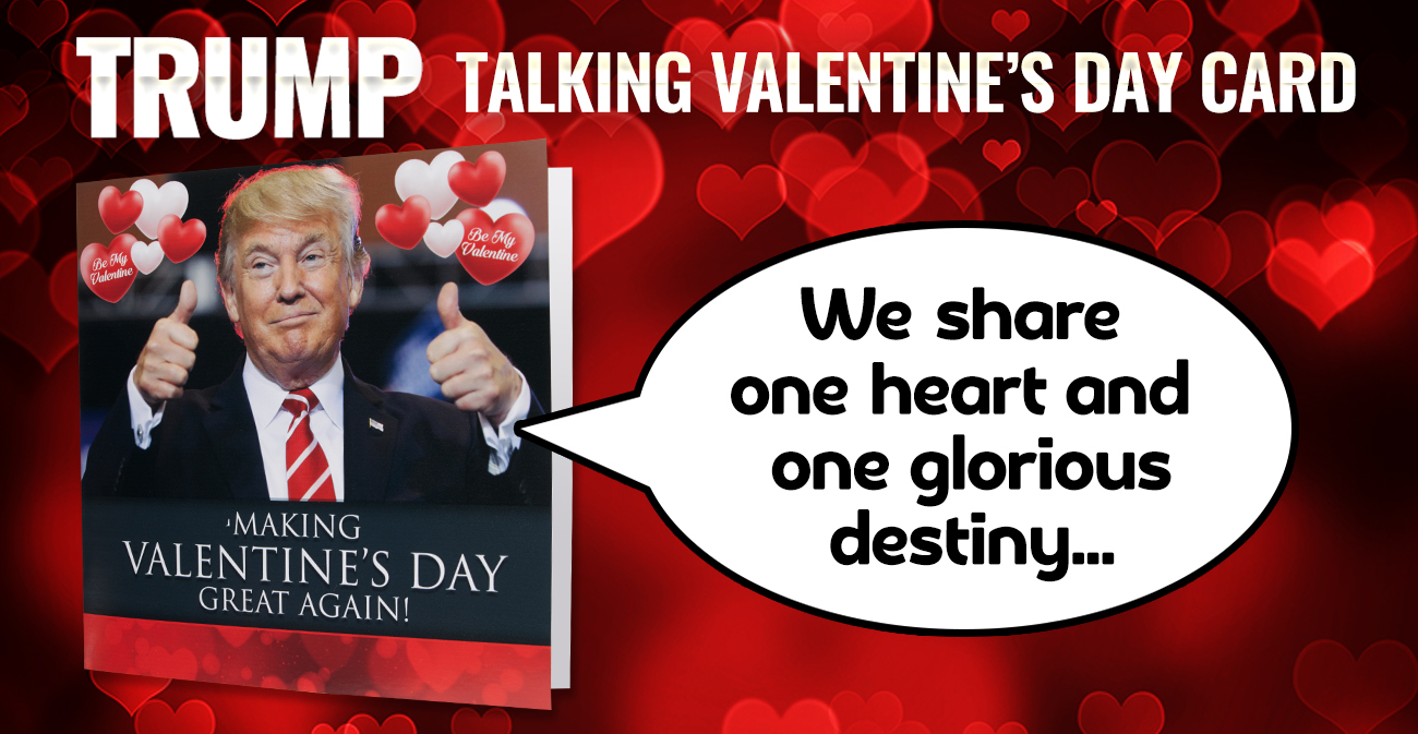 Watch Talking Trump Valentines Card on Amazon Live